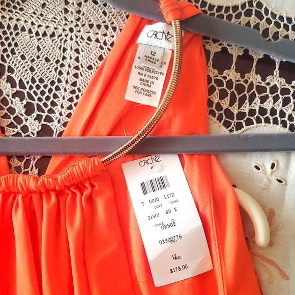 Cache | Dresses | Orange Cache Dress | Poshmark